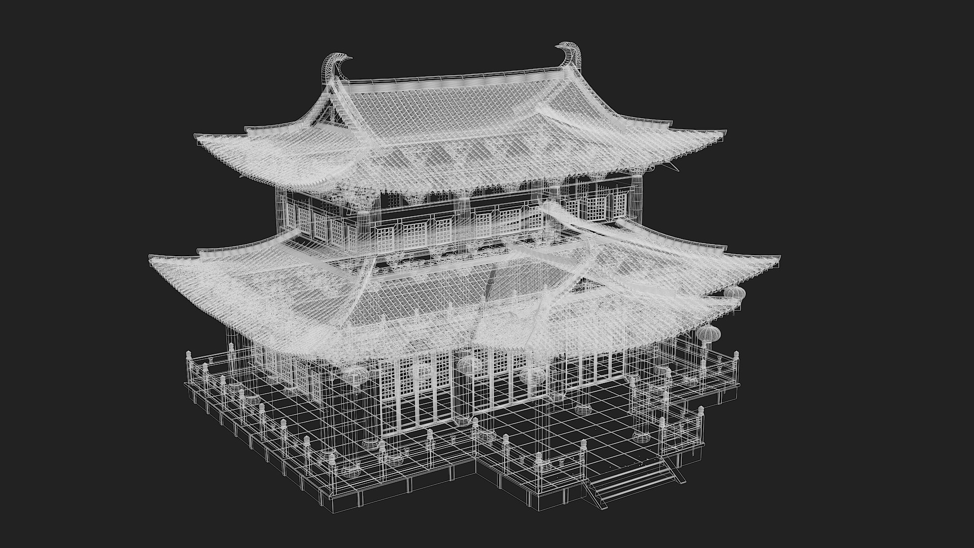 3D Chinese Ancient Architecture Model - TurboSquid 2345090