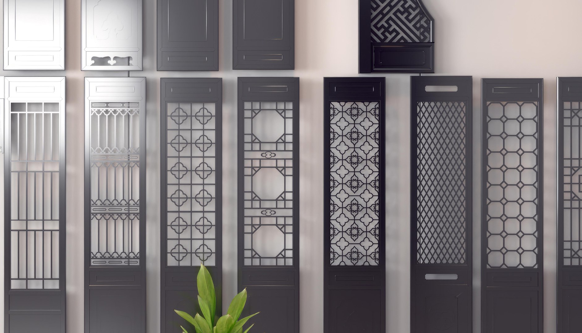 New screen style arch partition 3D - TurboSquid 2102265