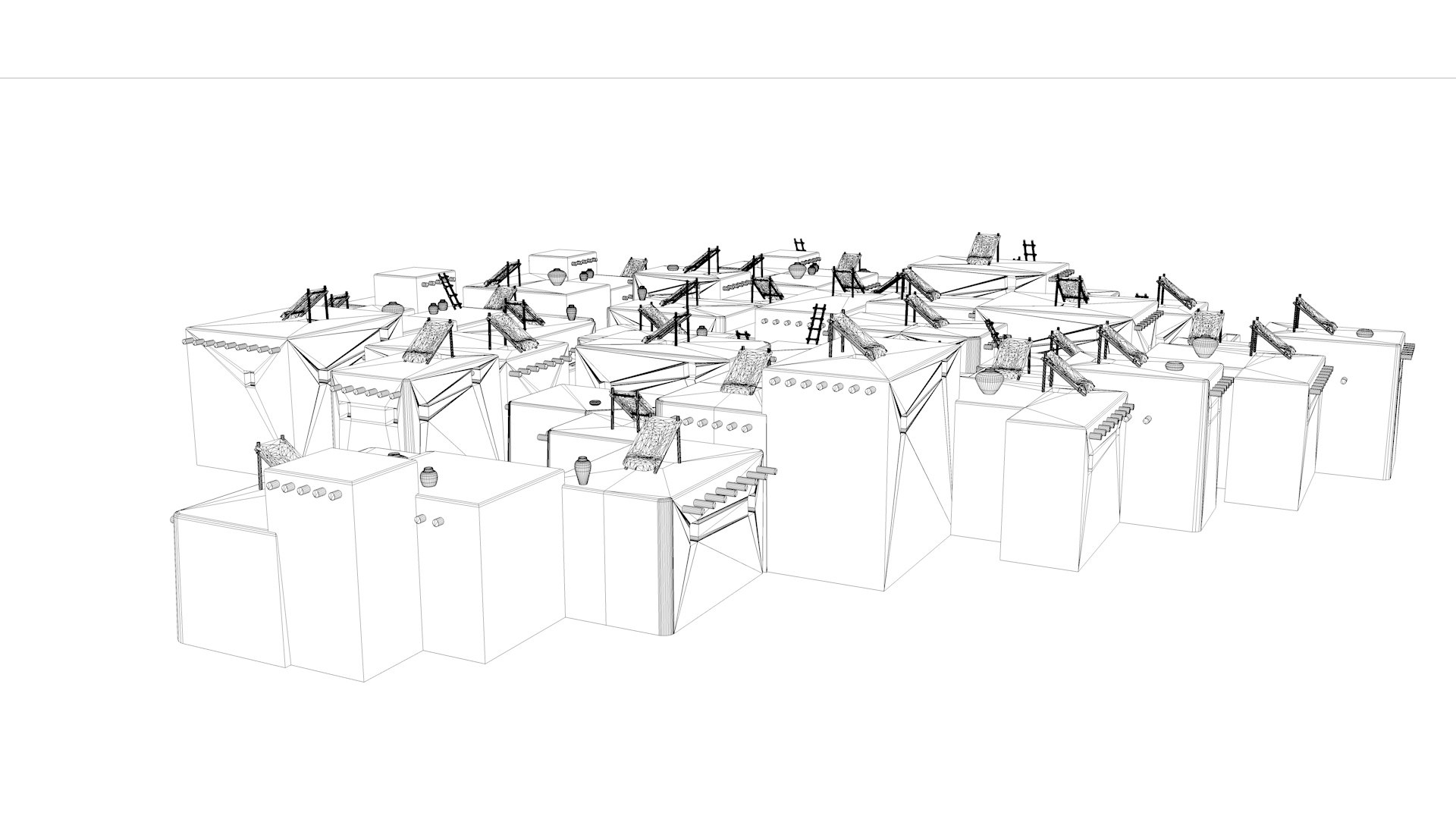 Prehistoric neolithic structures village model - TurboSquid 1716384