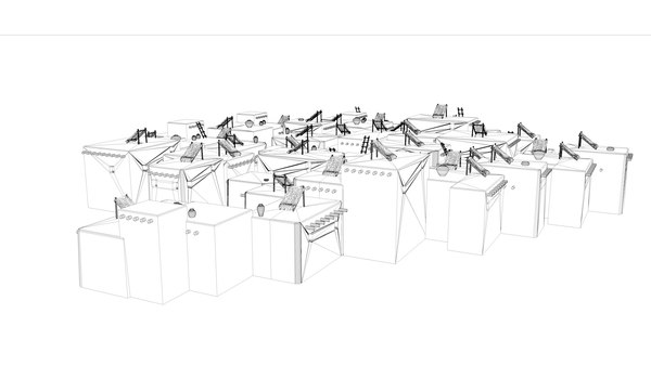 Prehistoric neolithic structures village model - TurboSquid 1716384
