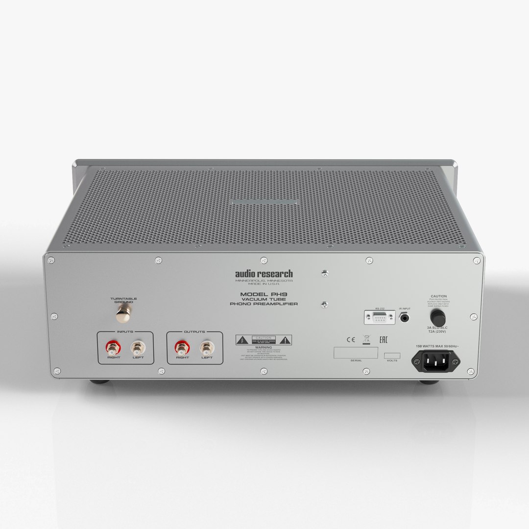 3D Audio Research PH9 Phono Stage Preamplifier Silver - TurboSquid 2007866