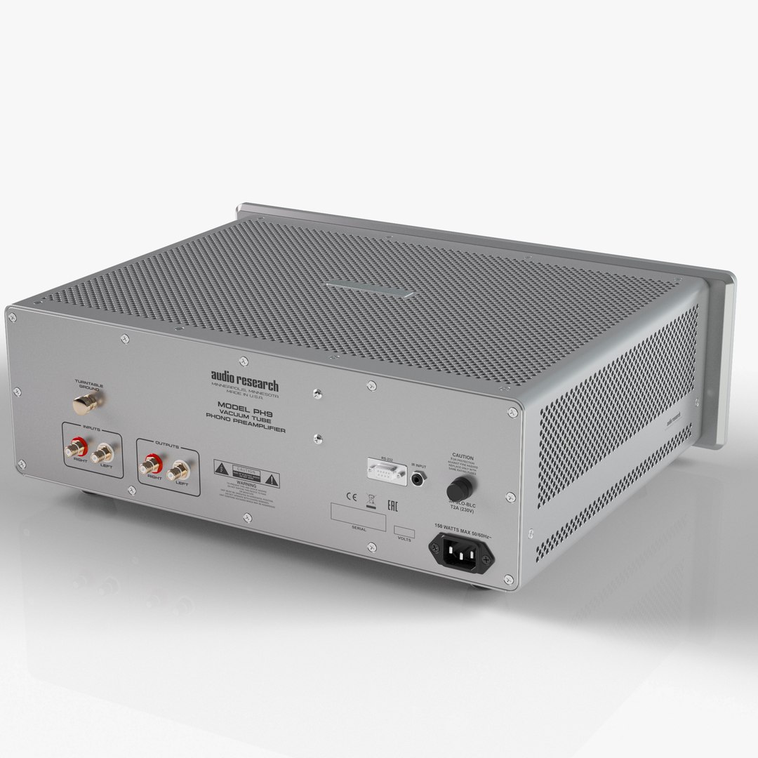 3D Audio Research PH9 Phono Stage Preamplifier Silver - TurboSquid 2007866