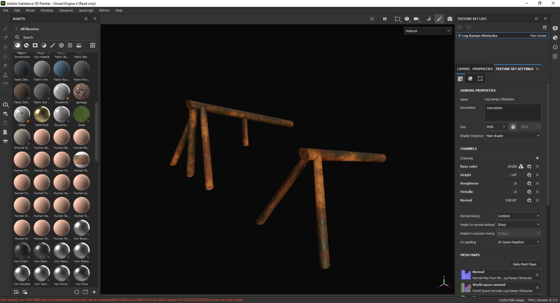 3D Log Ramps Obstacles - TurboSquid 2104653
