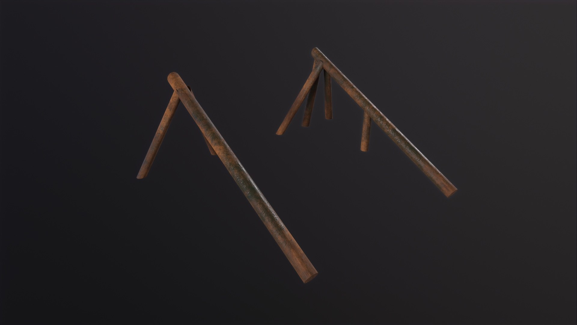 3D Log Ramps Obstacles - TurboSquid 2104653