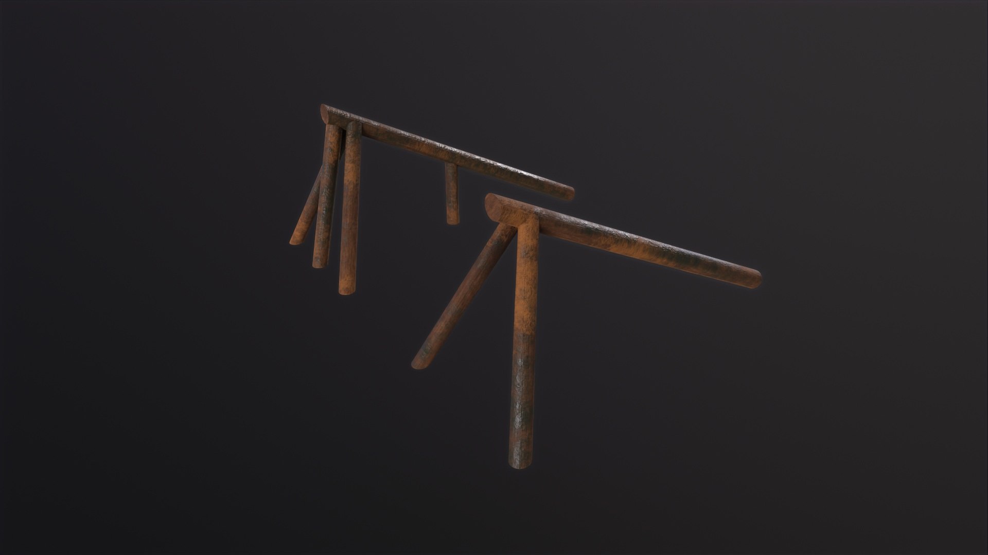 3D Log Ramps Obstacles - TurboSquid 2104653