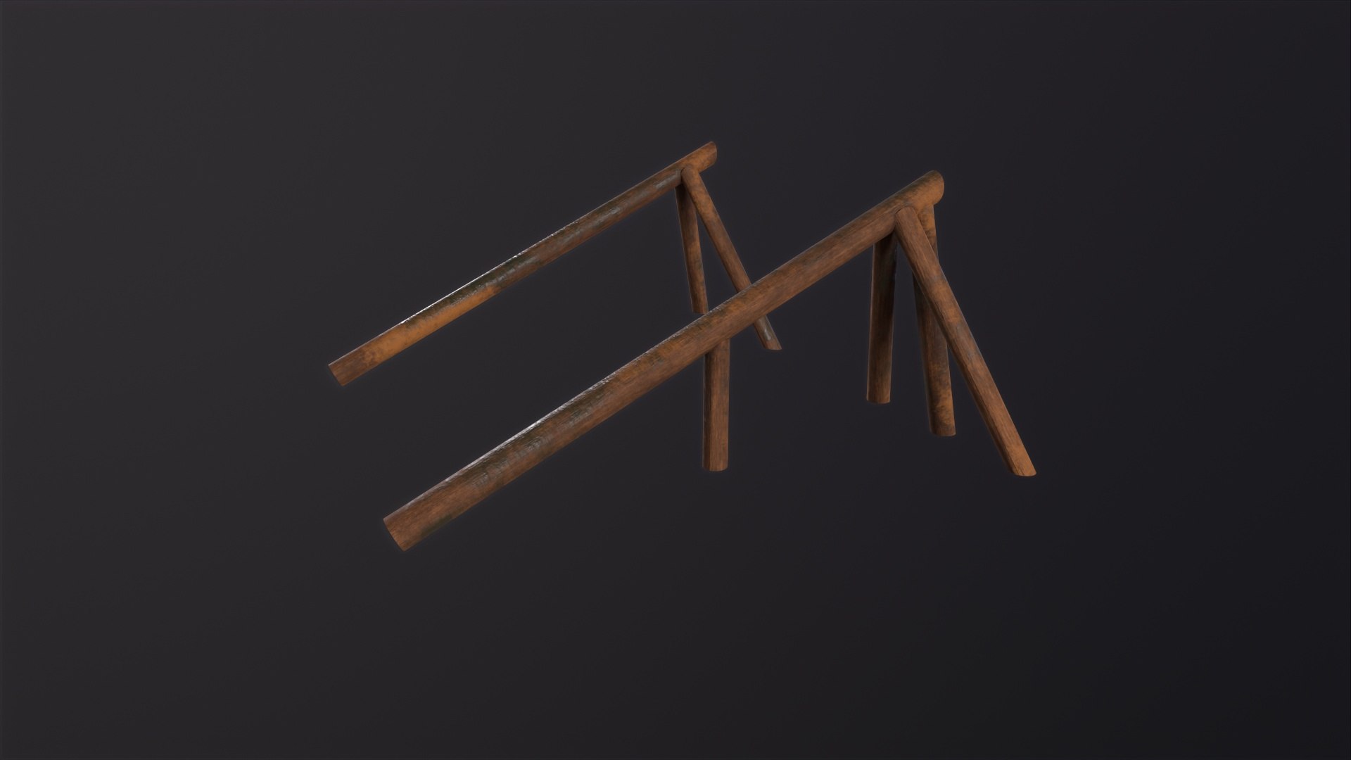 3D Log Ramps Obstacles - TurboSquid 2104653