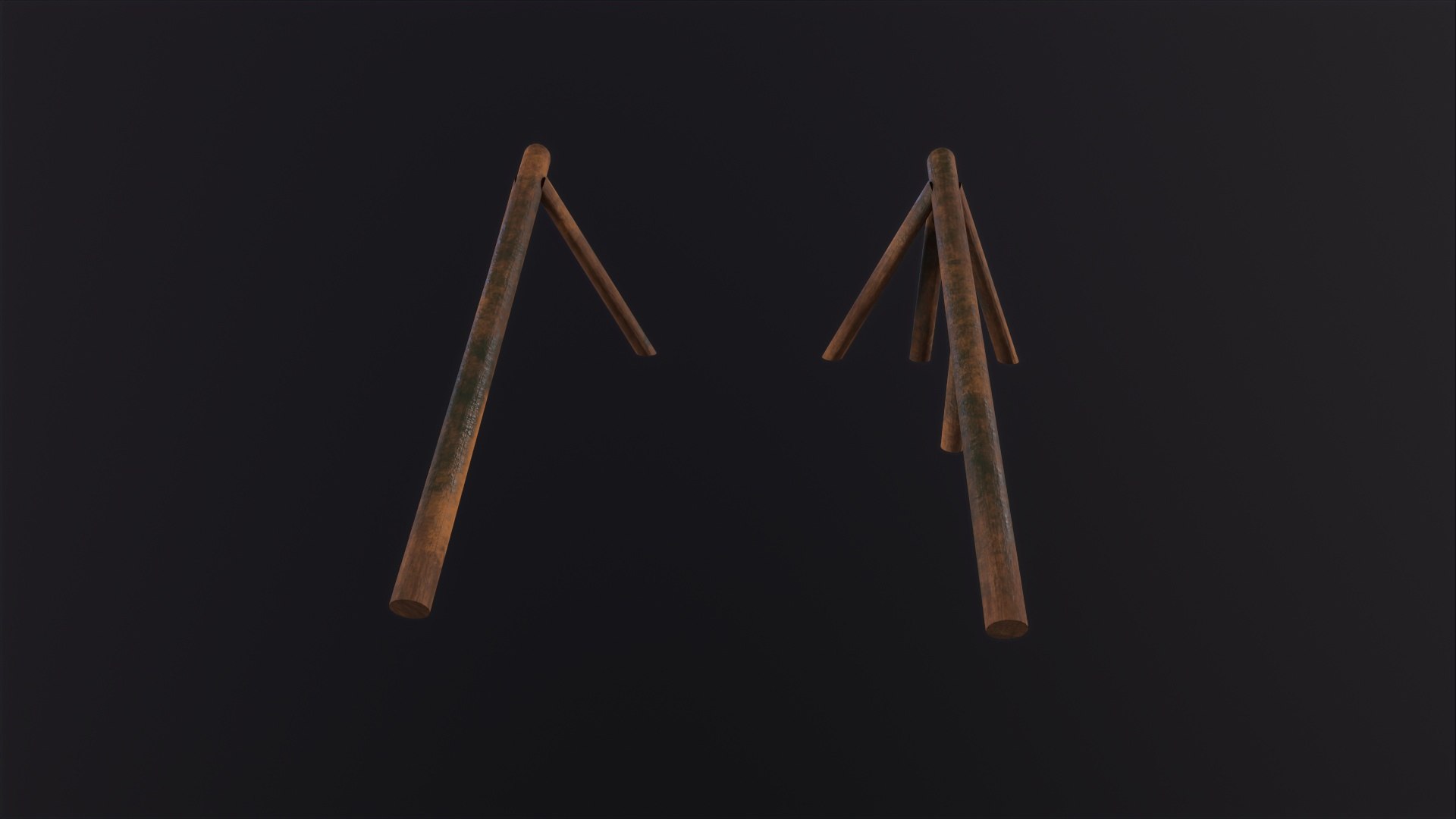 3D Log Ramps Obstacles - TurboSquid 2104653