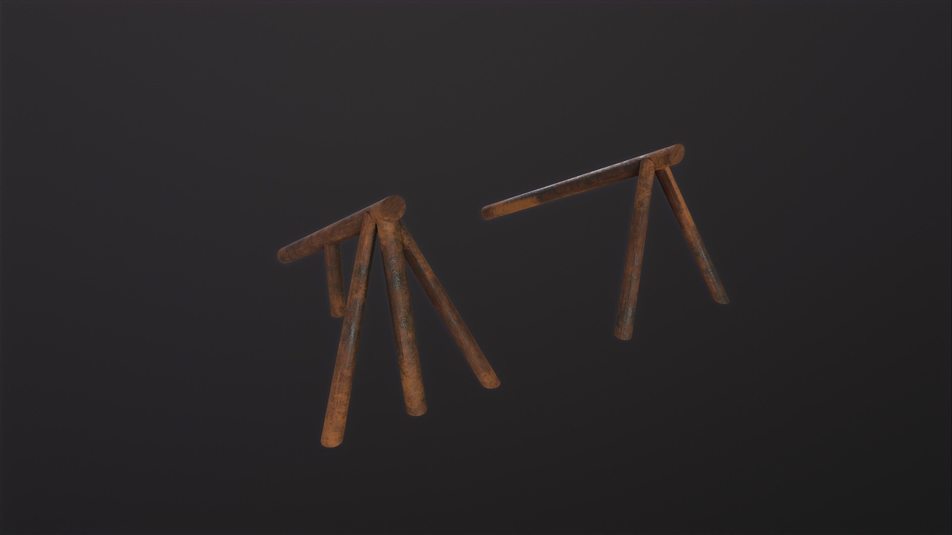 3D Log Ramps Obstacles - TurboSquid 2104653