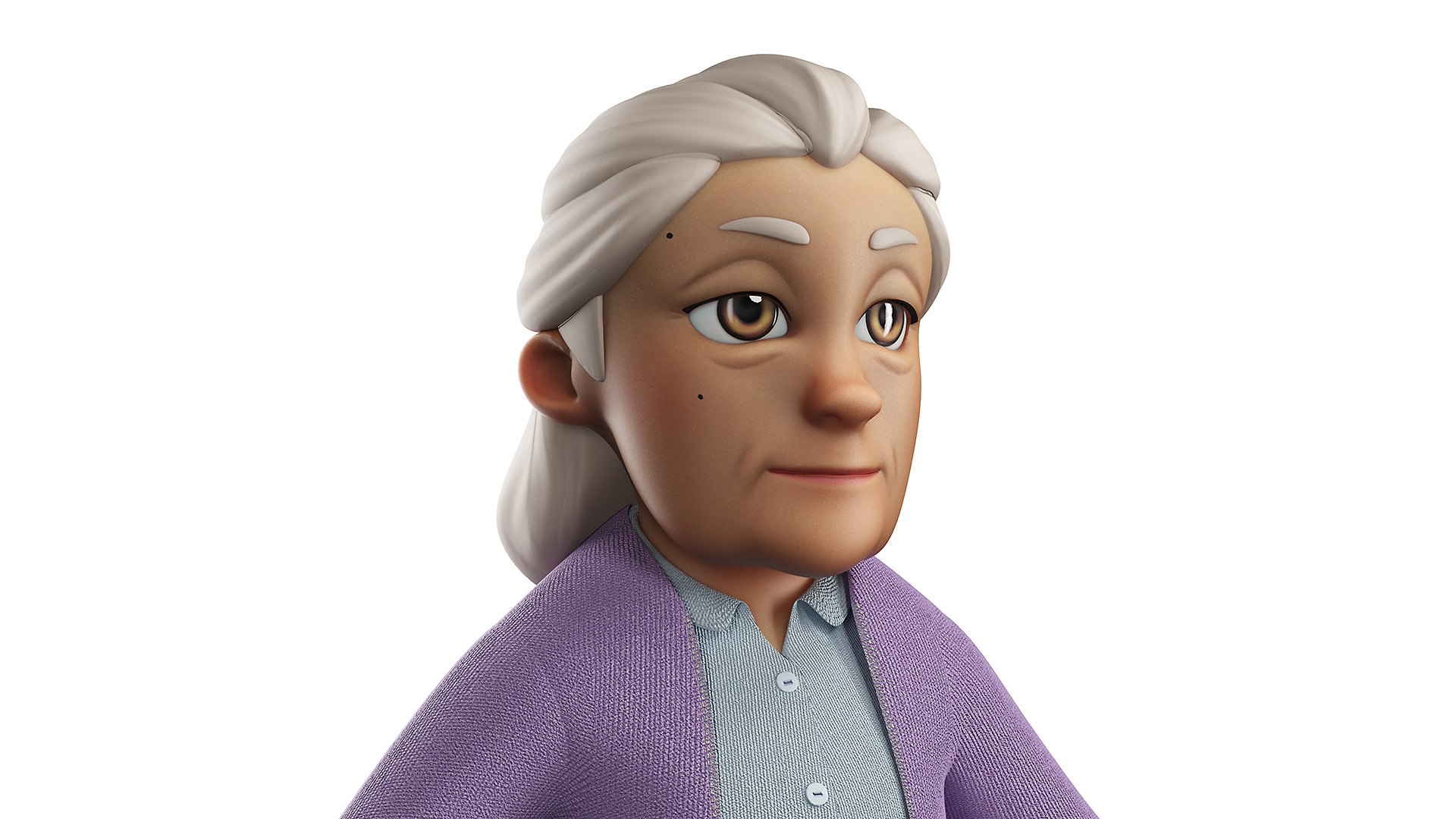 3D Rigged Cartoon Character - Grandma - TurboSquid 2071875