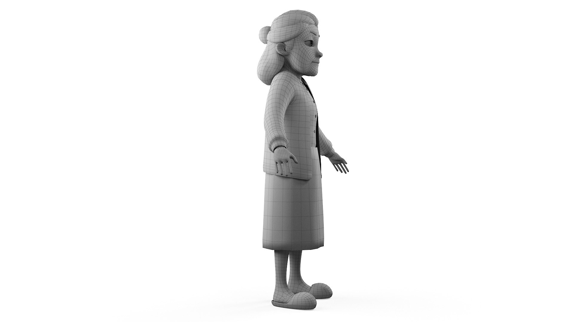 3D Rigged Cartoon Character - Grandma - TurboSquid 2071875