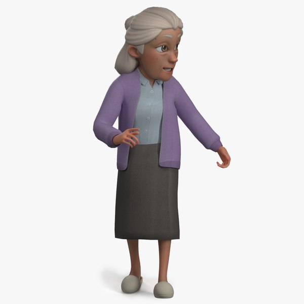 리깅 3D Grandma 모델 | TurboSquid