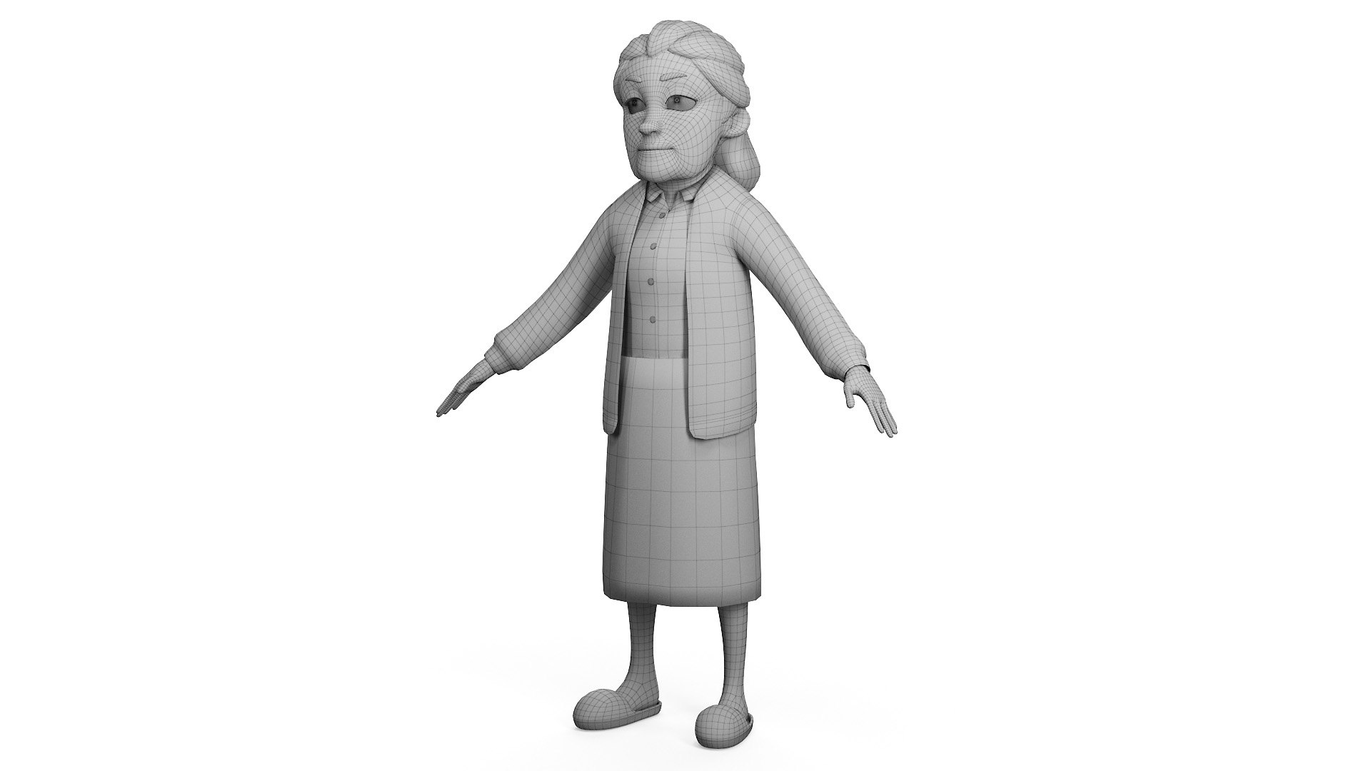 3D Rigged Cartoon Character - Grandma - TurboSquid 2071875