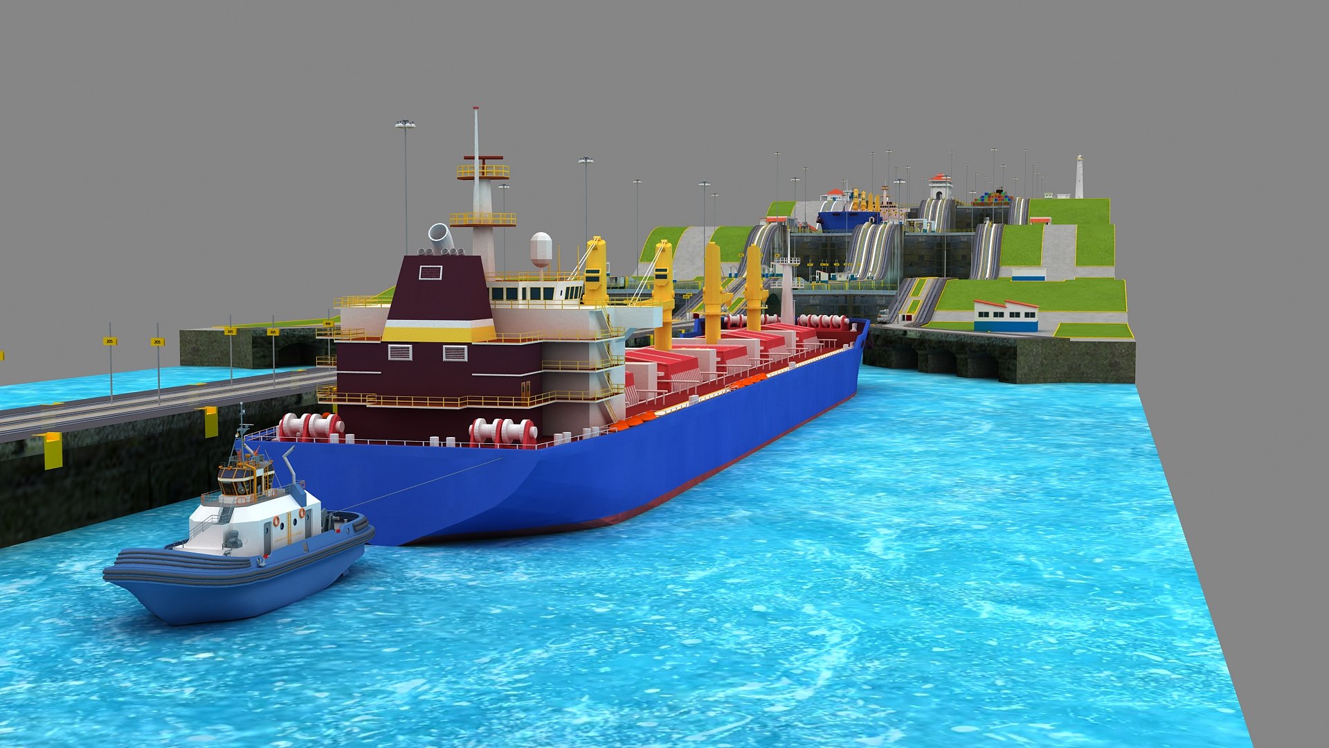 3D Gatun Locks - Panama Canal - TurboSquid 2340269