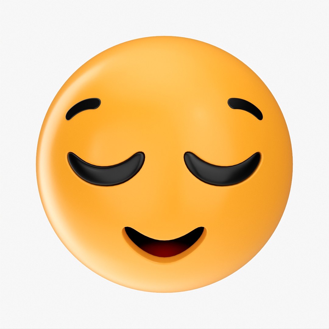 Emoji 008 Relieved 3D - TurboSquid 1817582