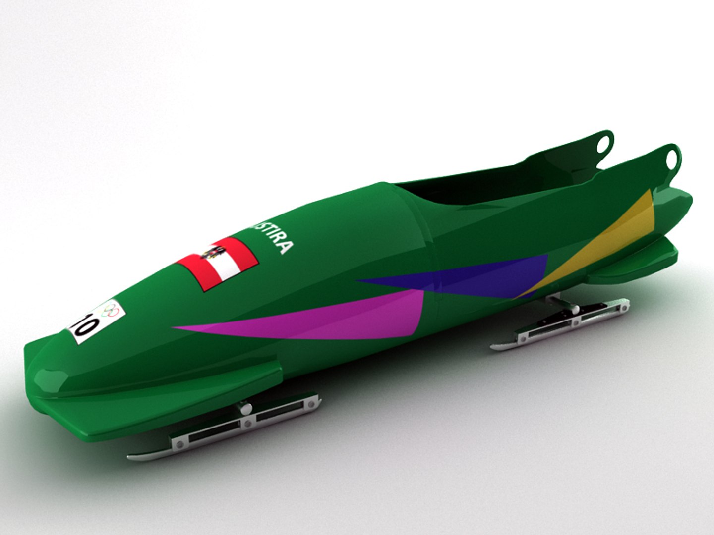 Bobsleigh Sled - Austria 3d 3ds