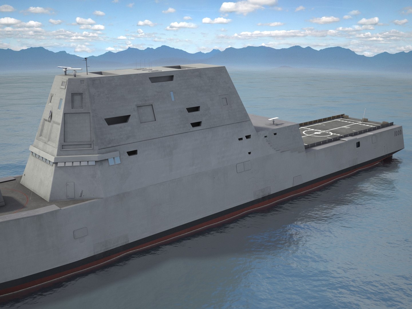 3d Max Uss Zumwalt Ddg-1000