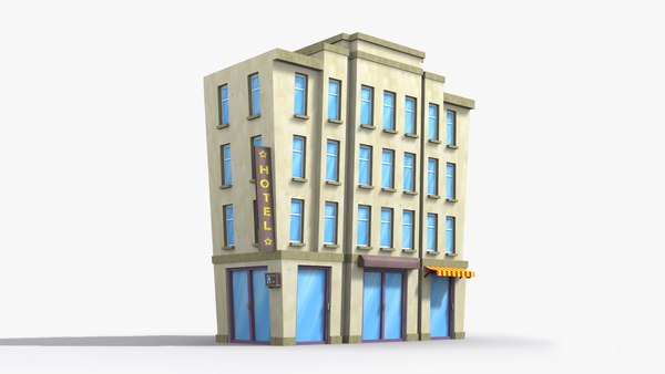 3D Cartoon Building x6 model - TurboSquid 1832295