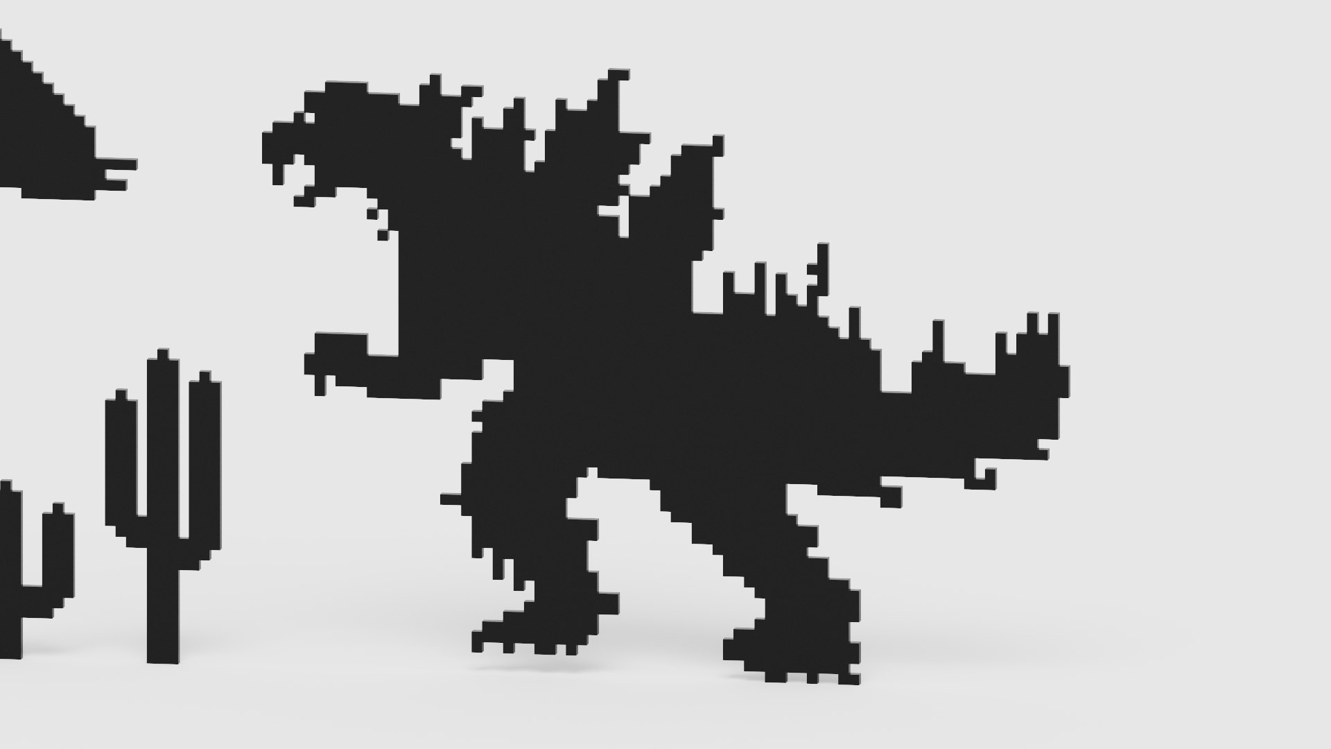 Pixel Dinosaur Pack 3D Model - TurboSquid 2183704