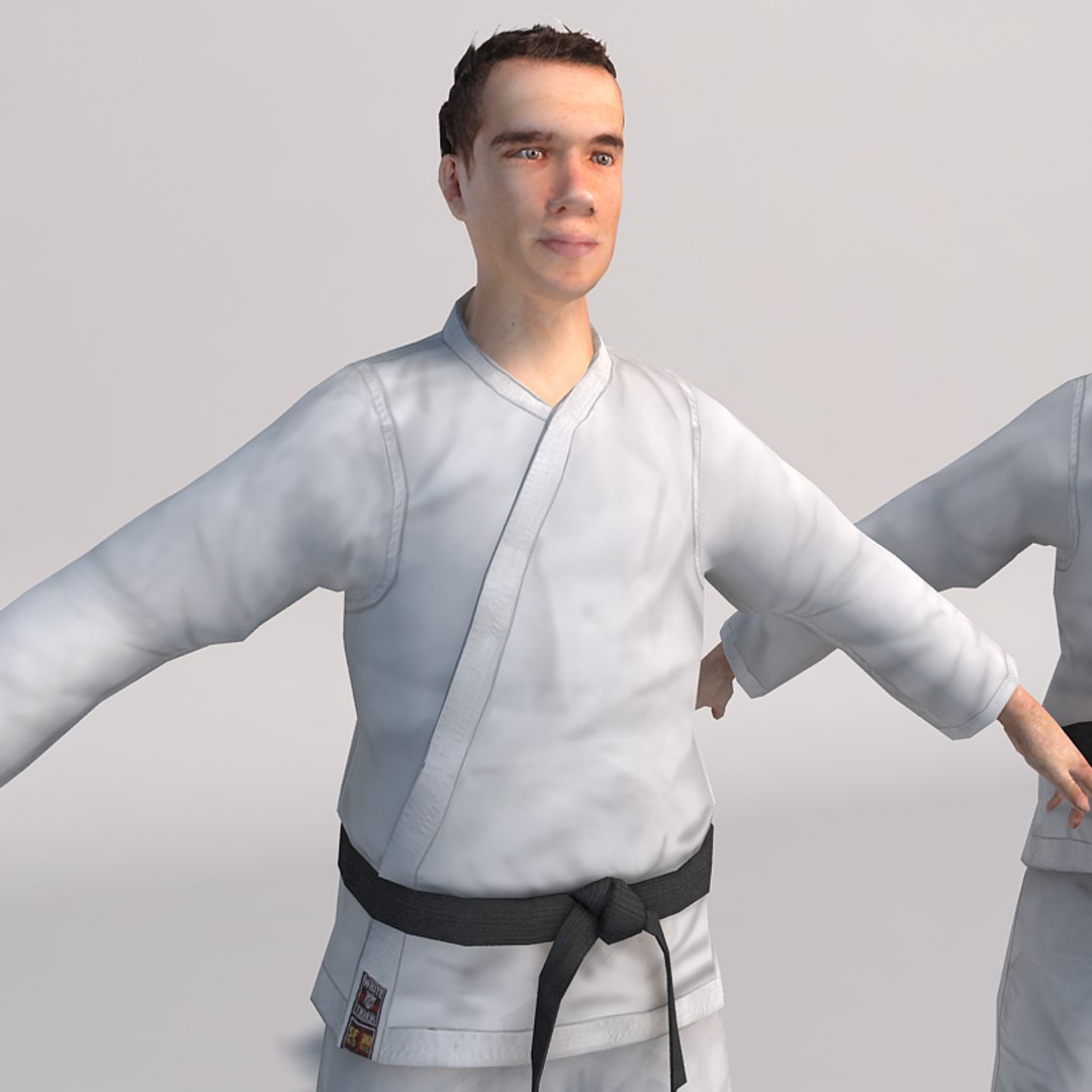 Karate Fighter Realtime 3d Model