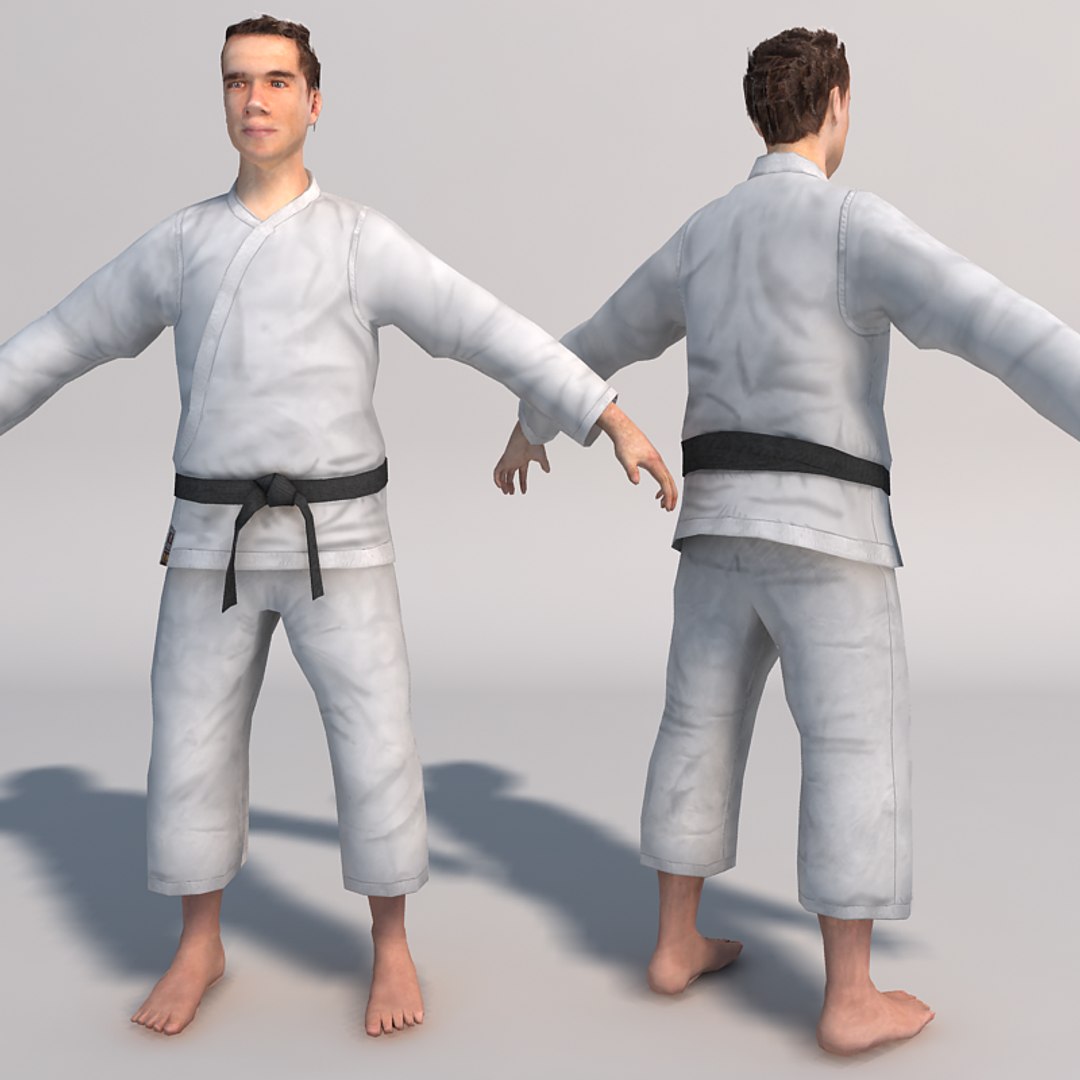 Karate Fighter Realtime 3d Model