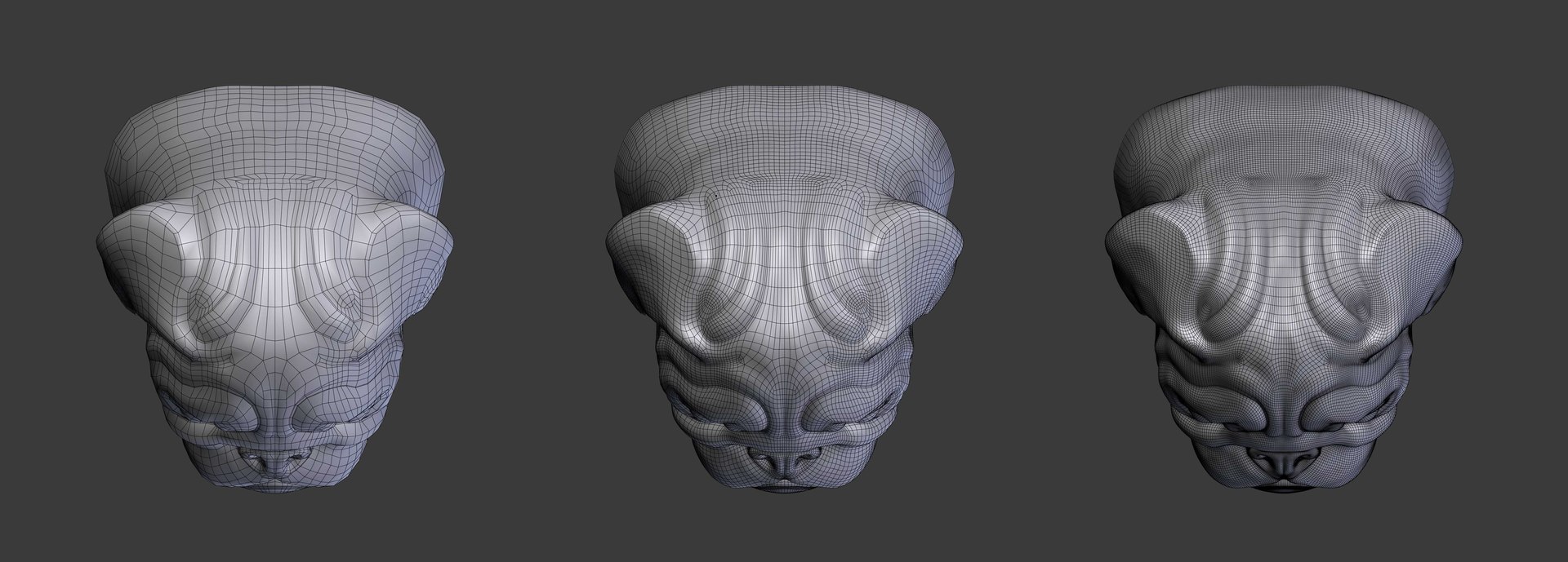 Pug Head 3d Model