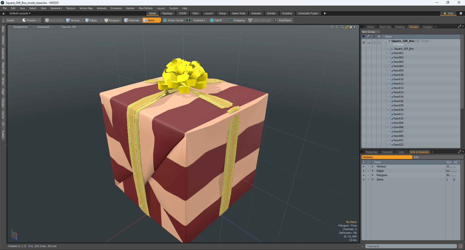 Square Gift Box 3D Model - TurboSquid 2279303