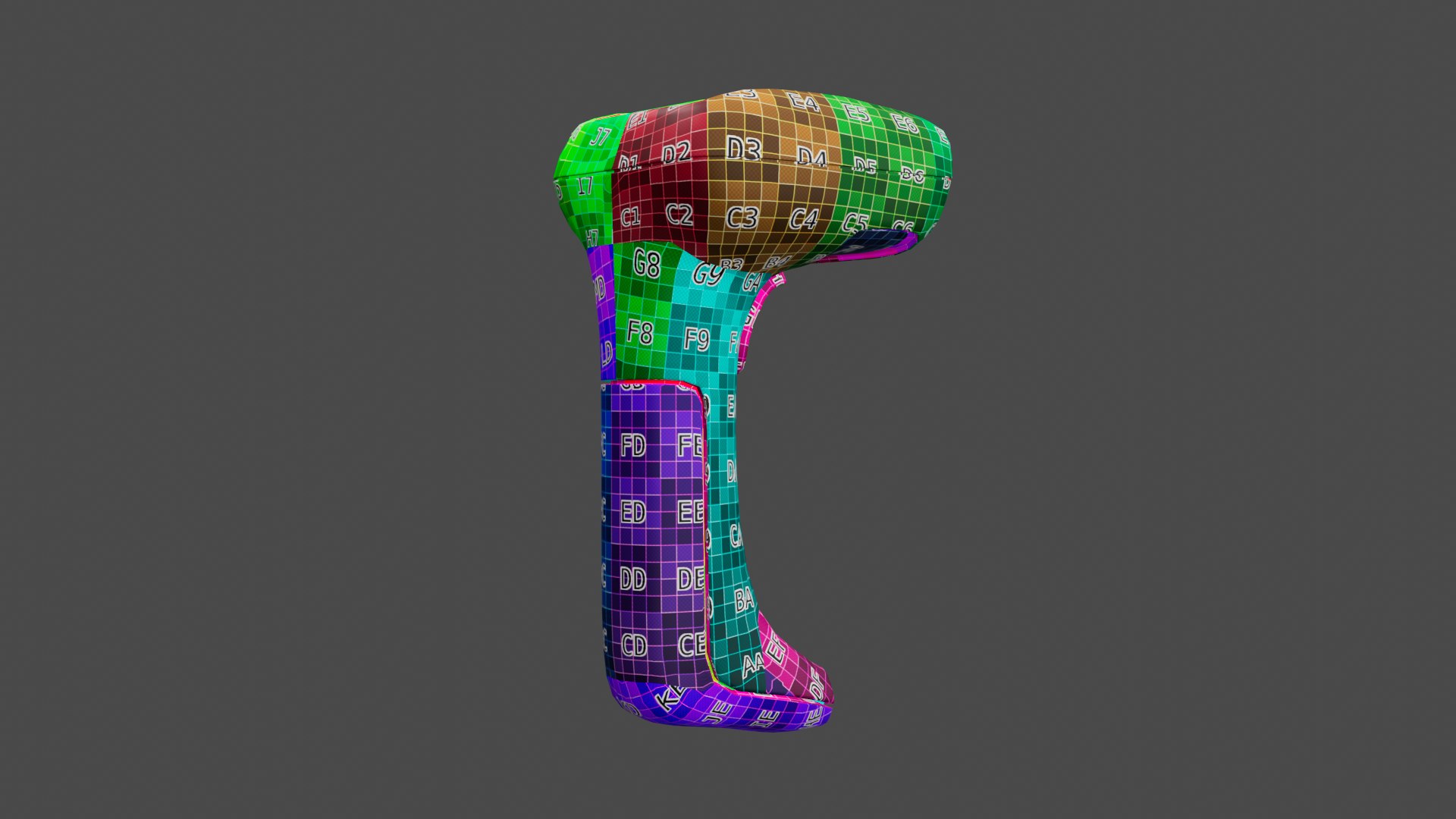 3D Gun Barcode - Barcode Scanner Shopping 3D Element - TurboSquid 1888482