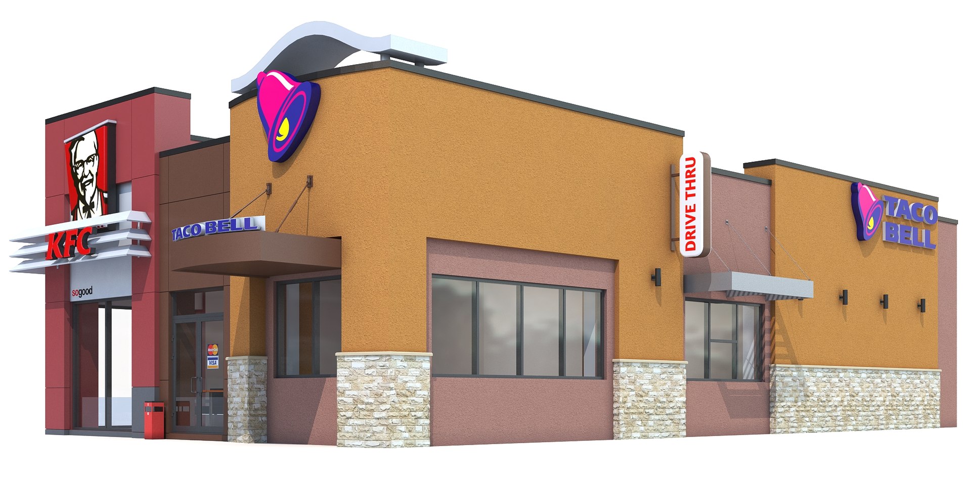 3d Fast Food Restaurant Model