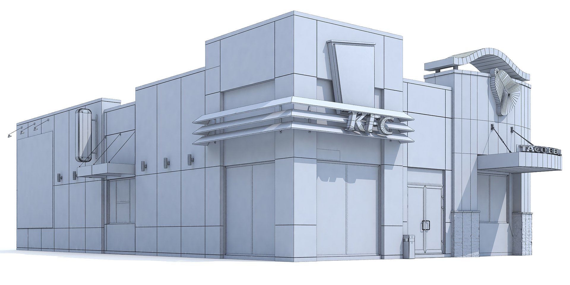 3d Fast Food Restaurant Model