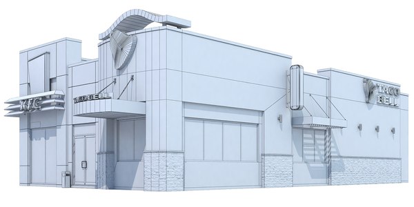 3d fast food restaurant model