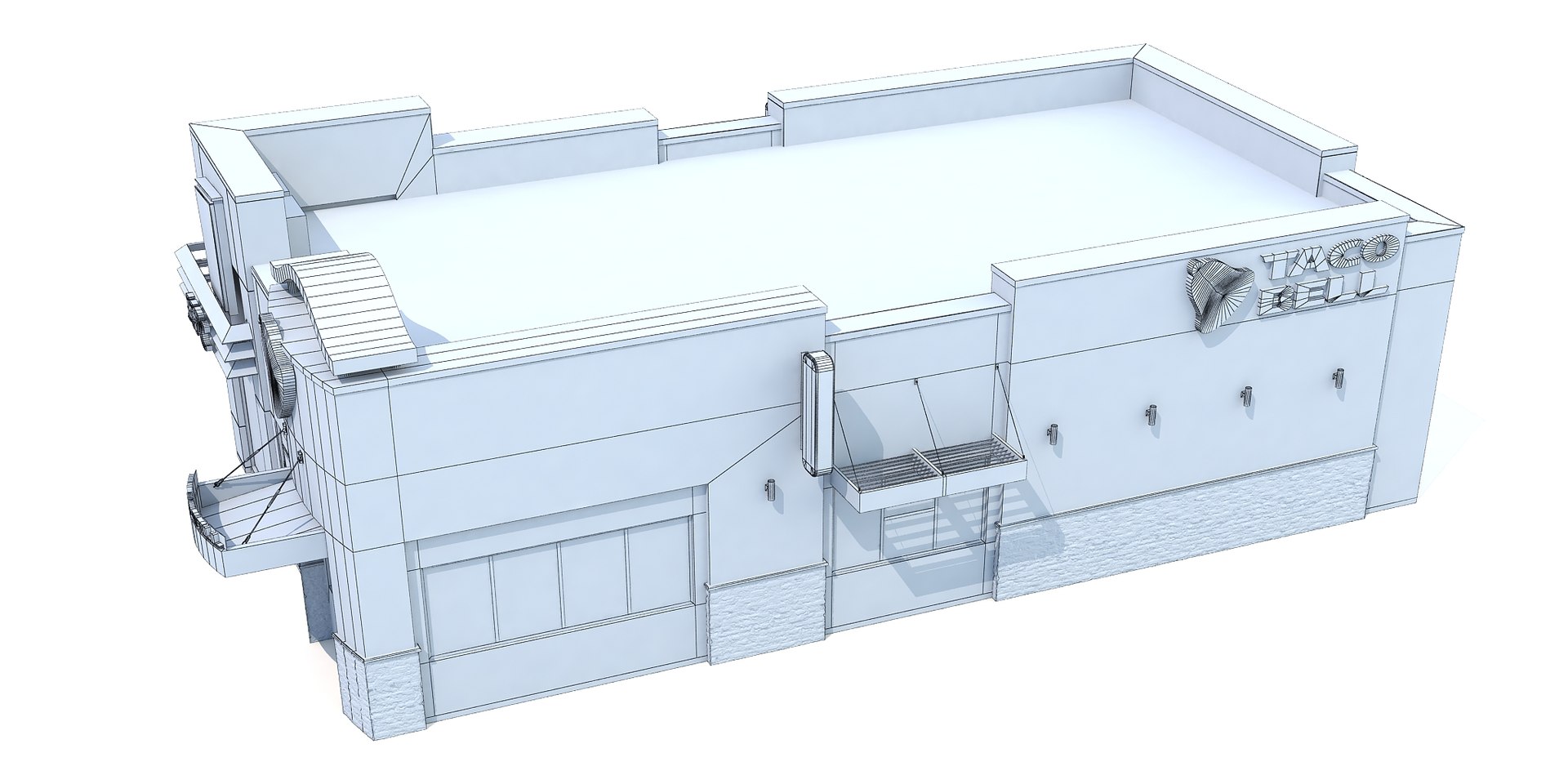 3d Fast Food Restaurant Model