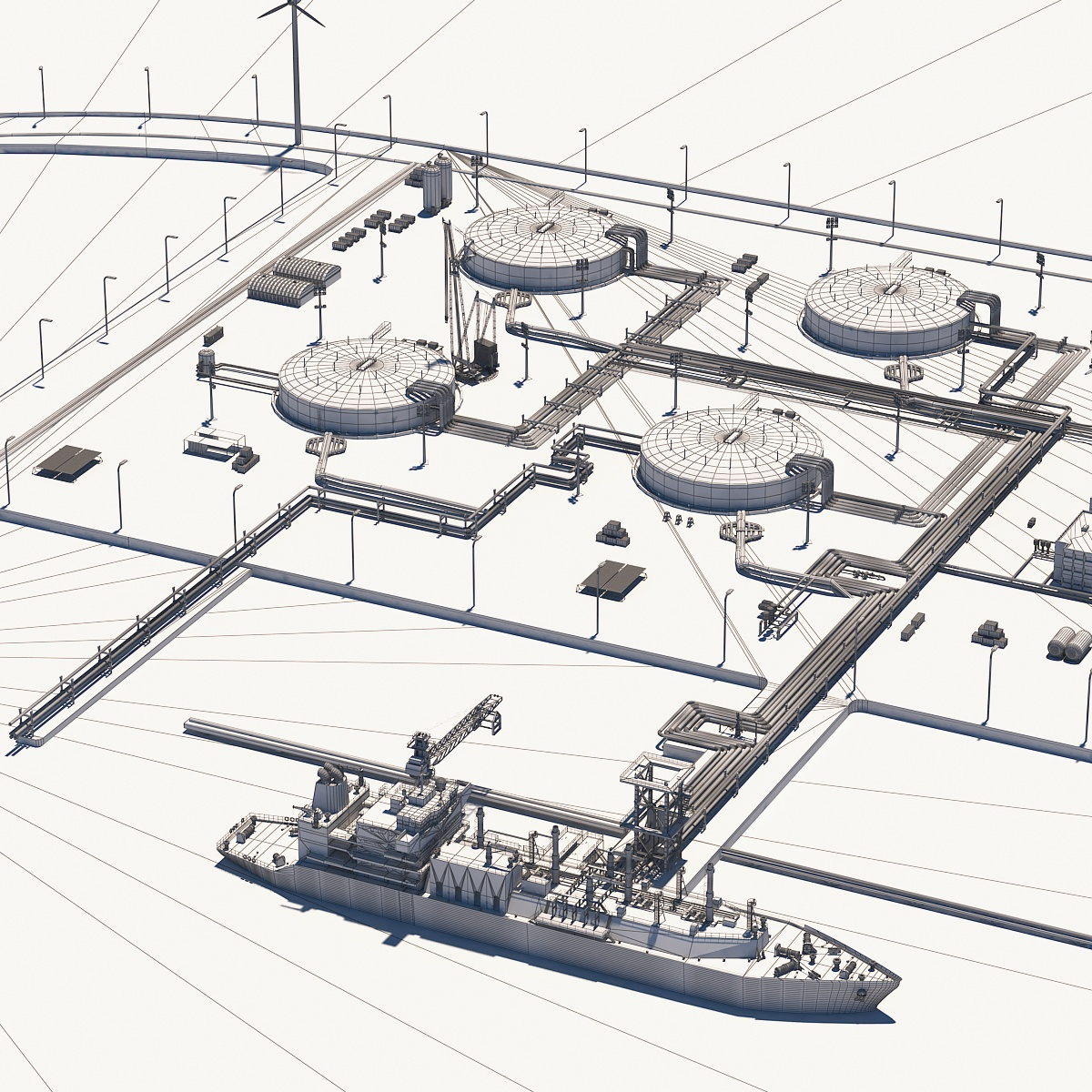 3d lng terminal port