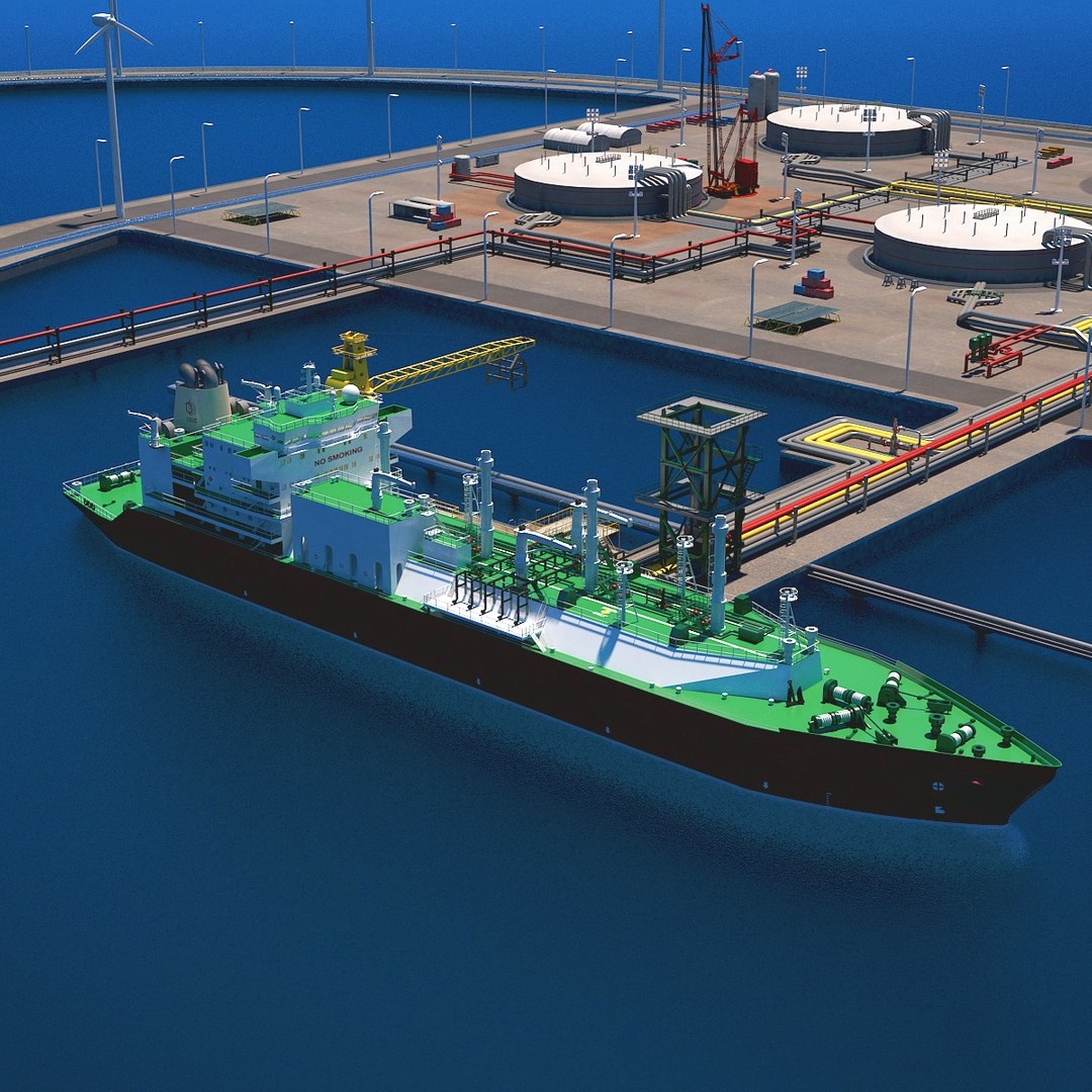 3d lng terminal port