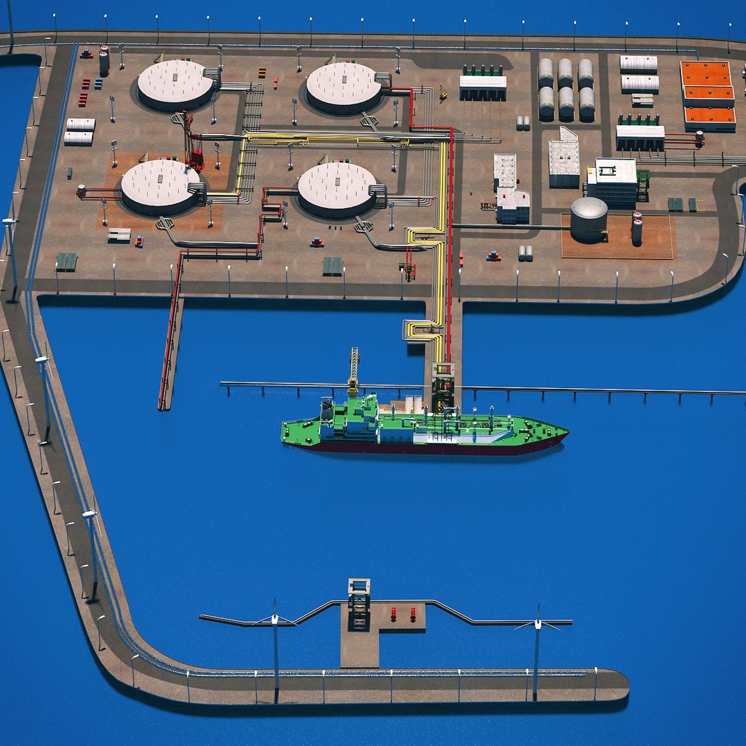 3d lng terminal port