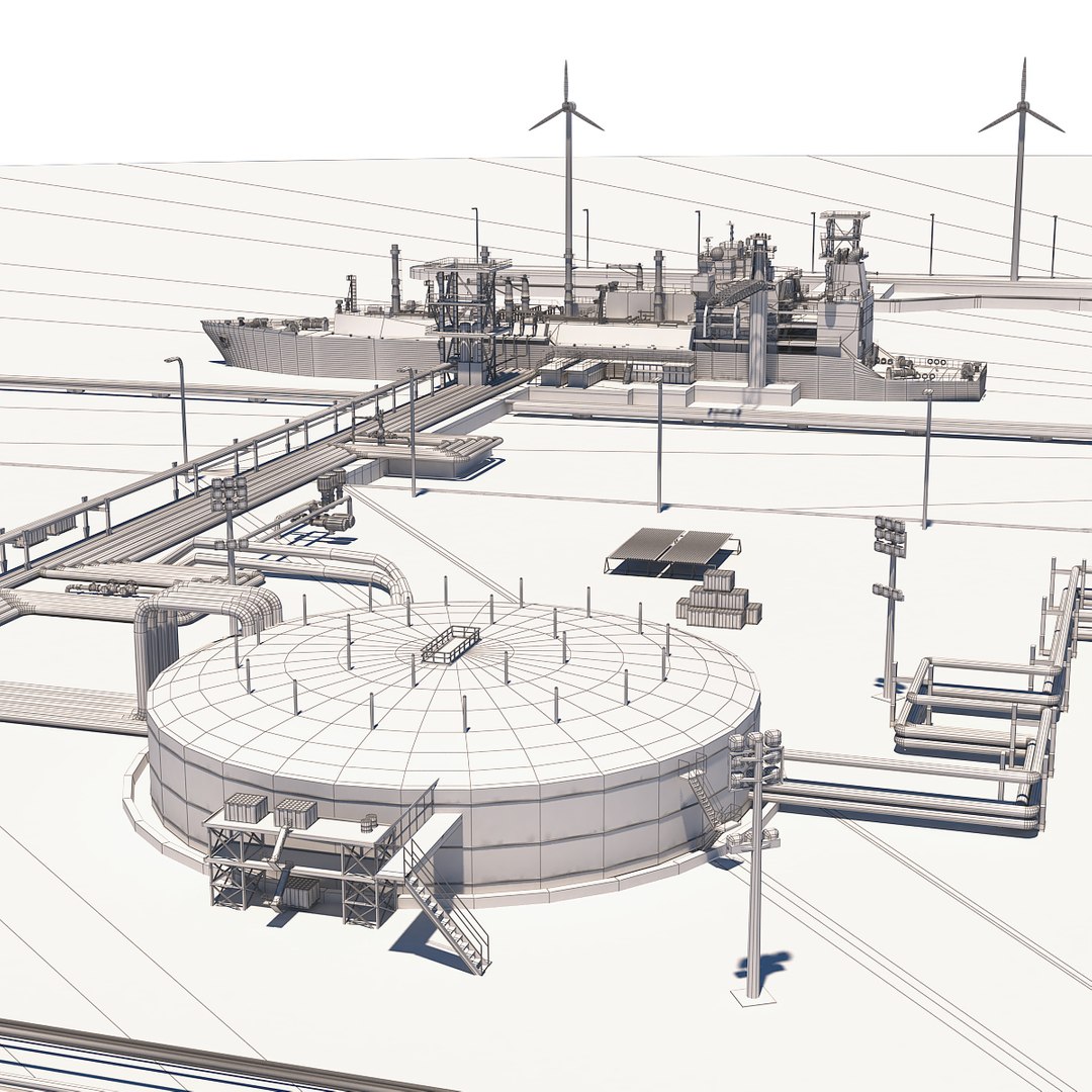 3d lng terminal port