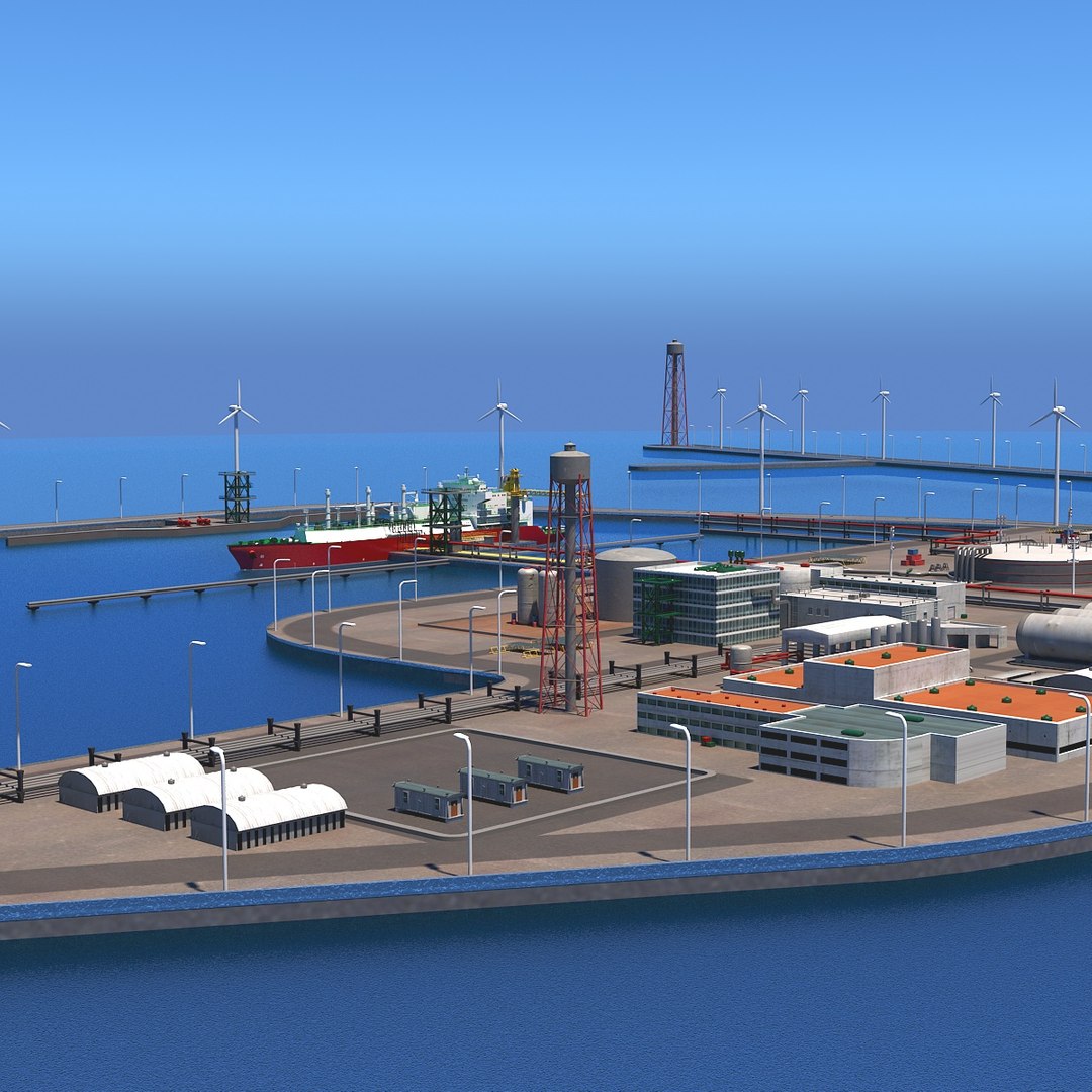 3d lng terminal port