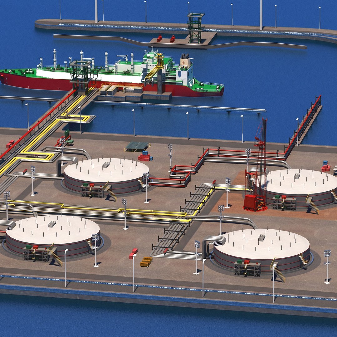 3d lng terminal port