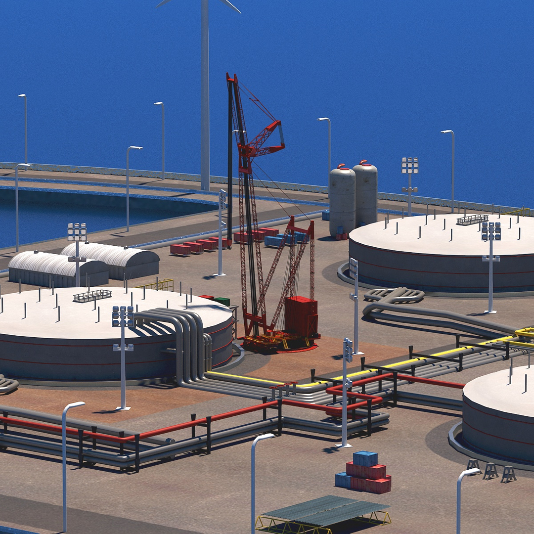 3d lng terminal port