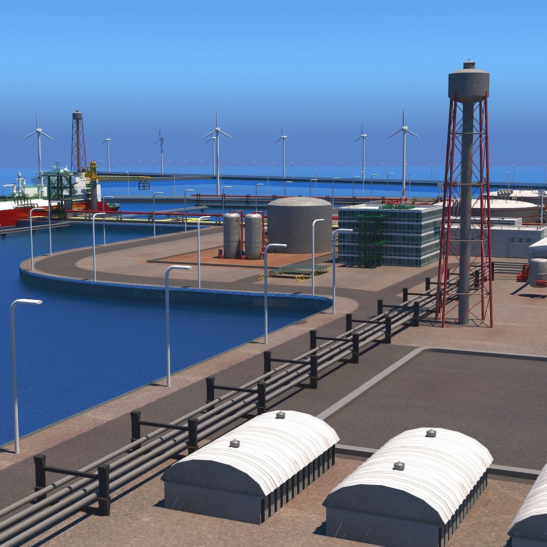 3d lng terminal port