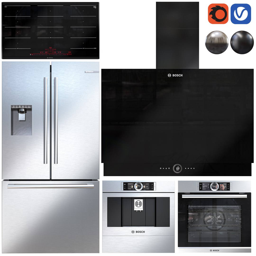 Bosch Kitchen Appliances 3D Model - TurboSquid 2216170