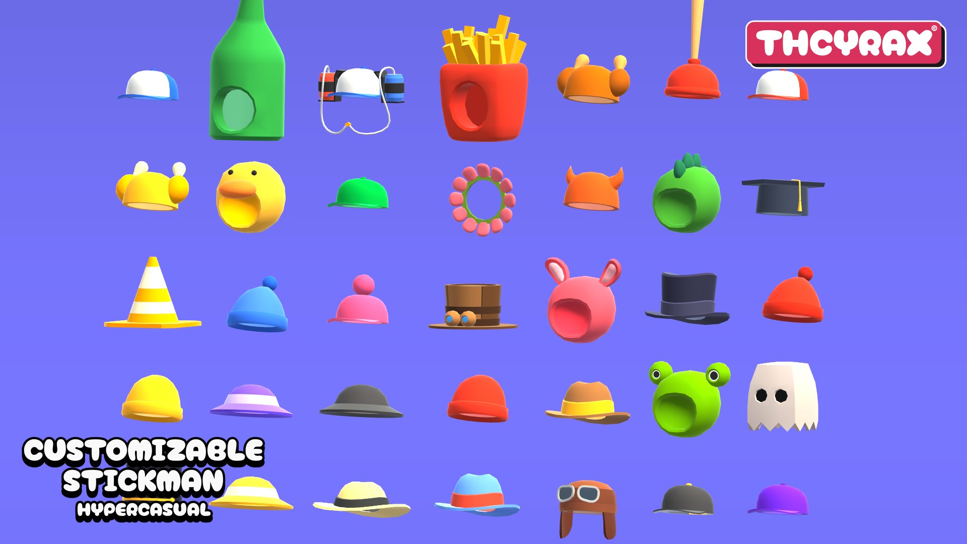 3D Customizable Stickman Hypercasual - TurboSquid 2389115