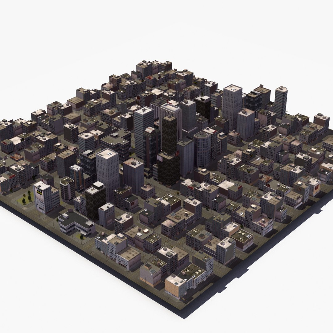 3d Model Of Urban City Rt