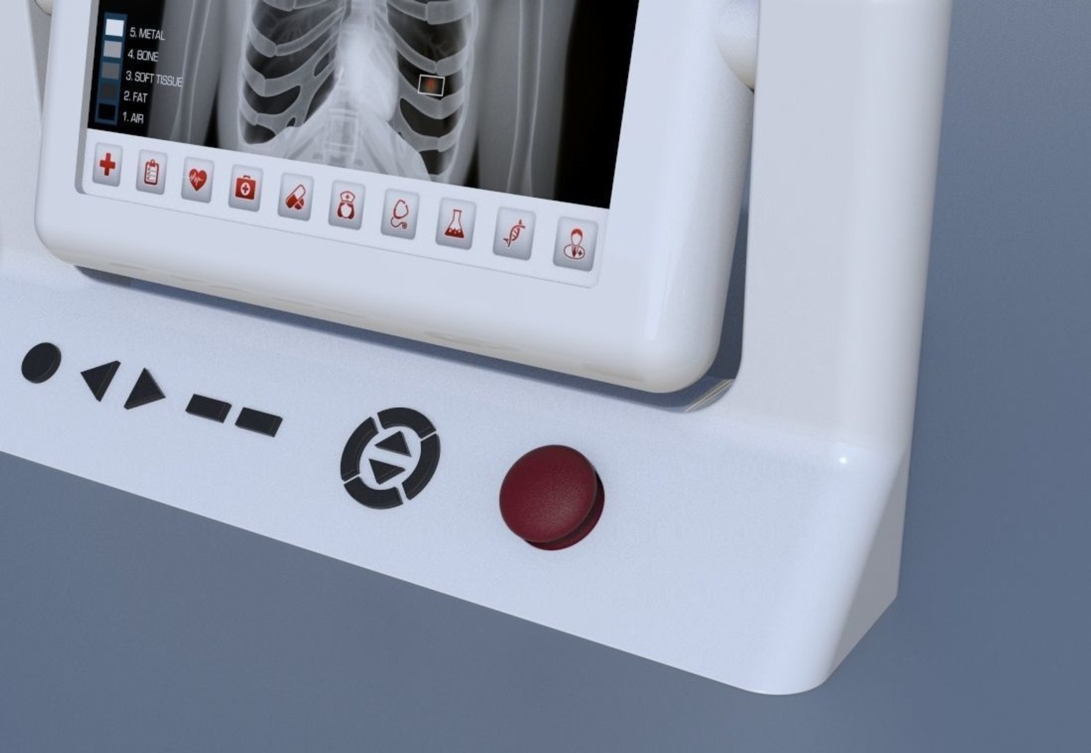 3D medical monitor model - TurboSquid 1496855