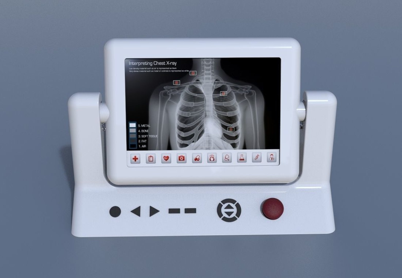 3D medical monitor model - TurboSquid 1496855