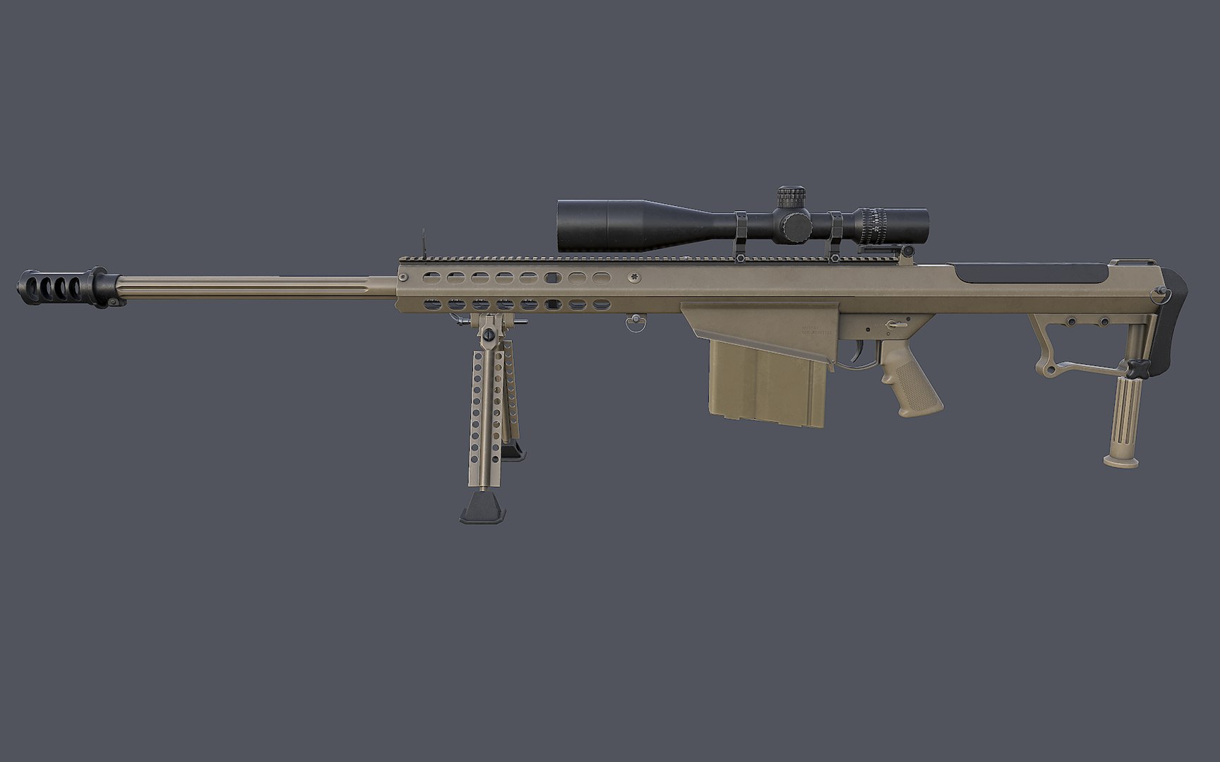3d M107a1 Rifle Model