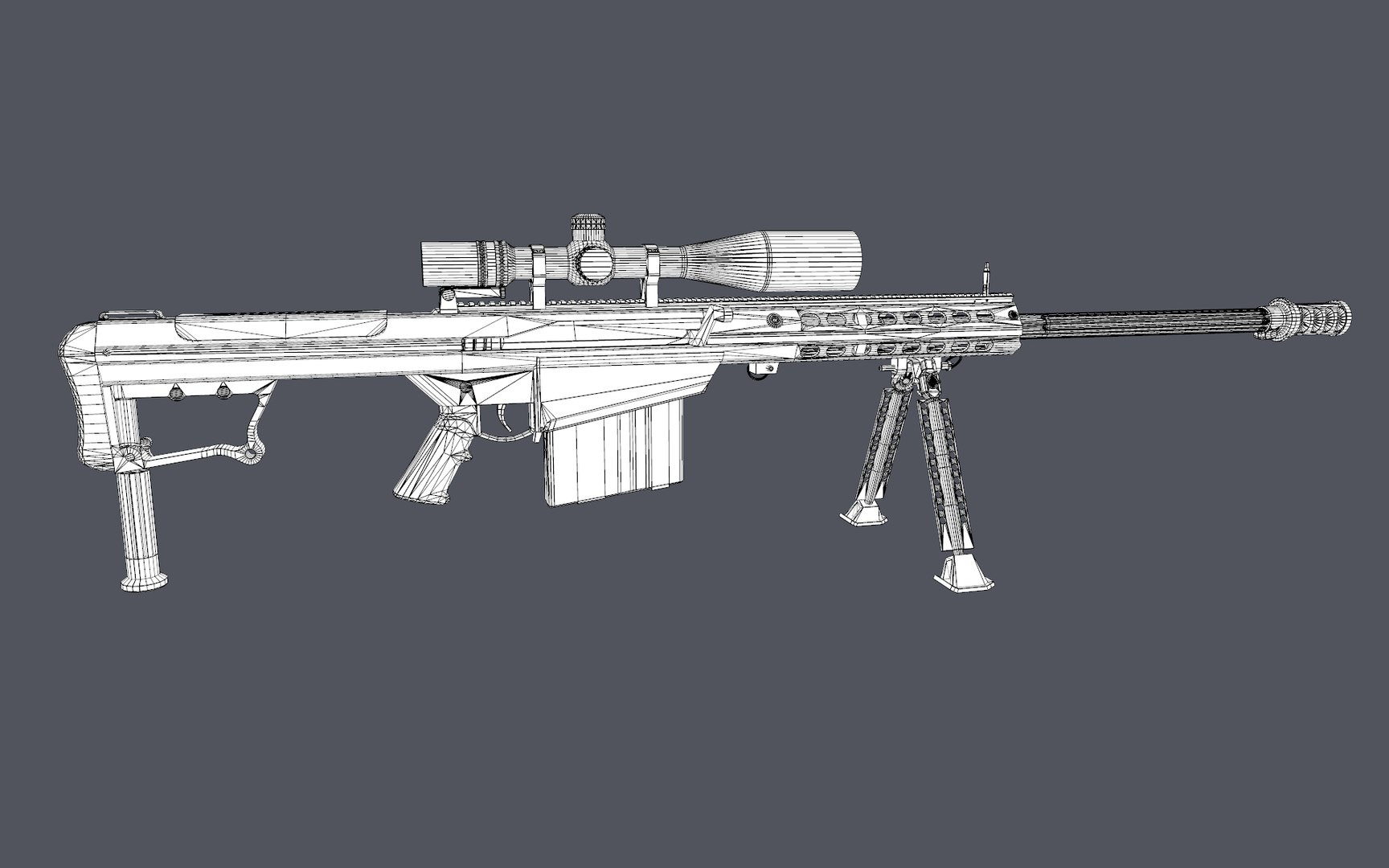 3d m107a1 rifle model