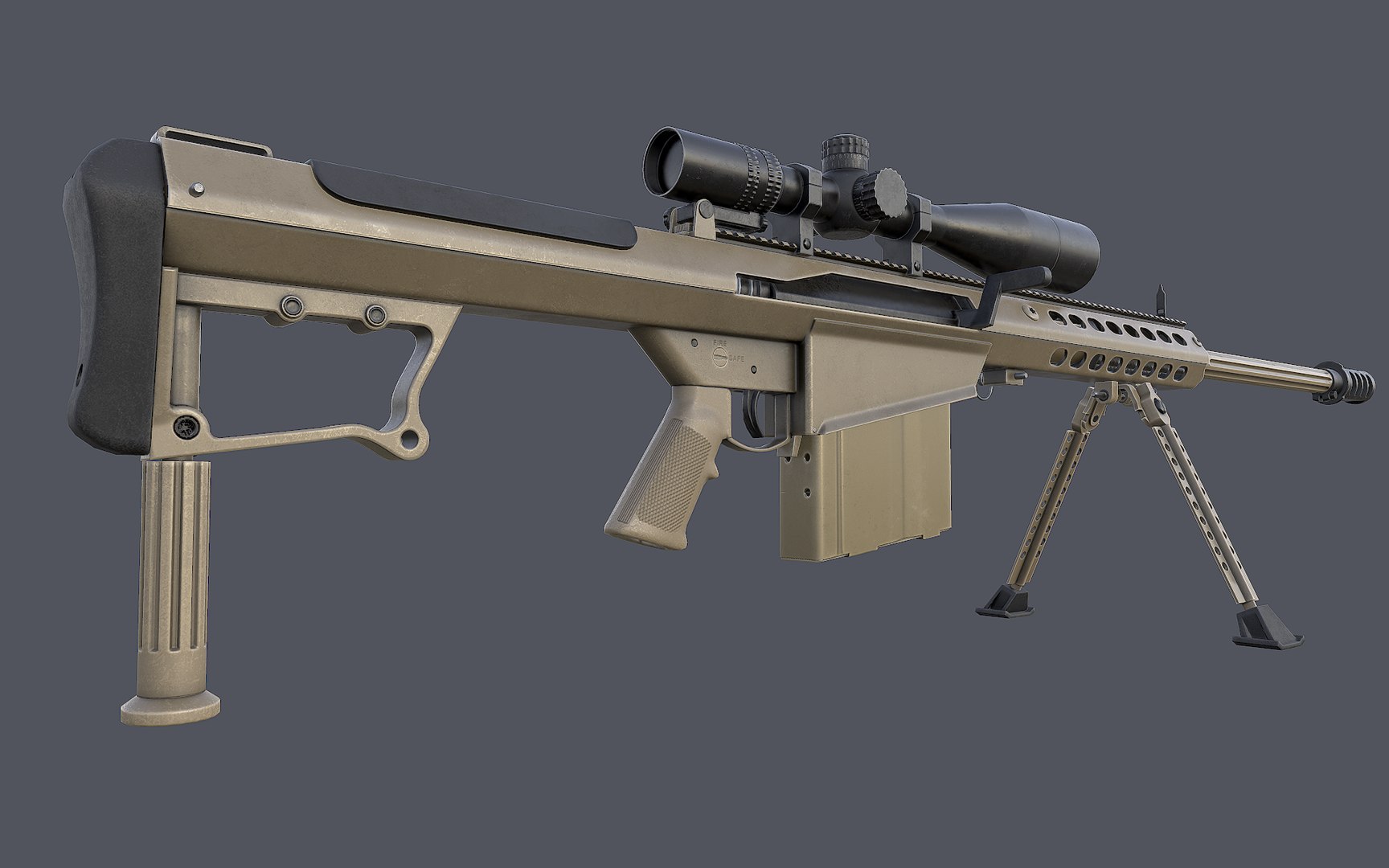 3d M107a1 Rifle Model