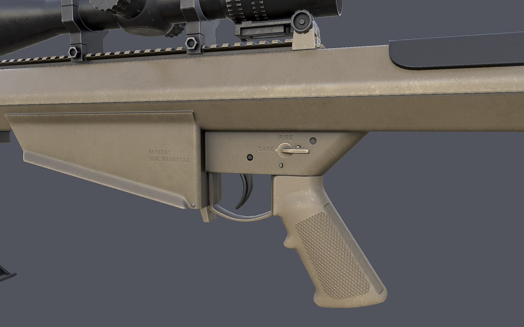 3d m107a1 rifle model