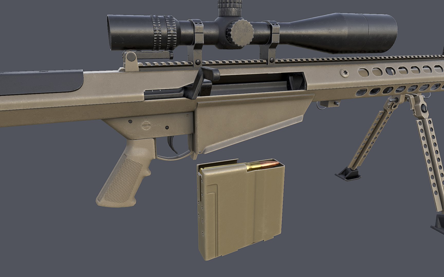 3d m107a1 rifle model