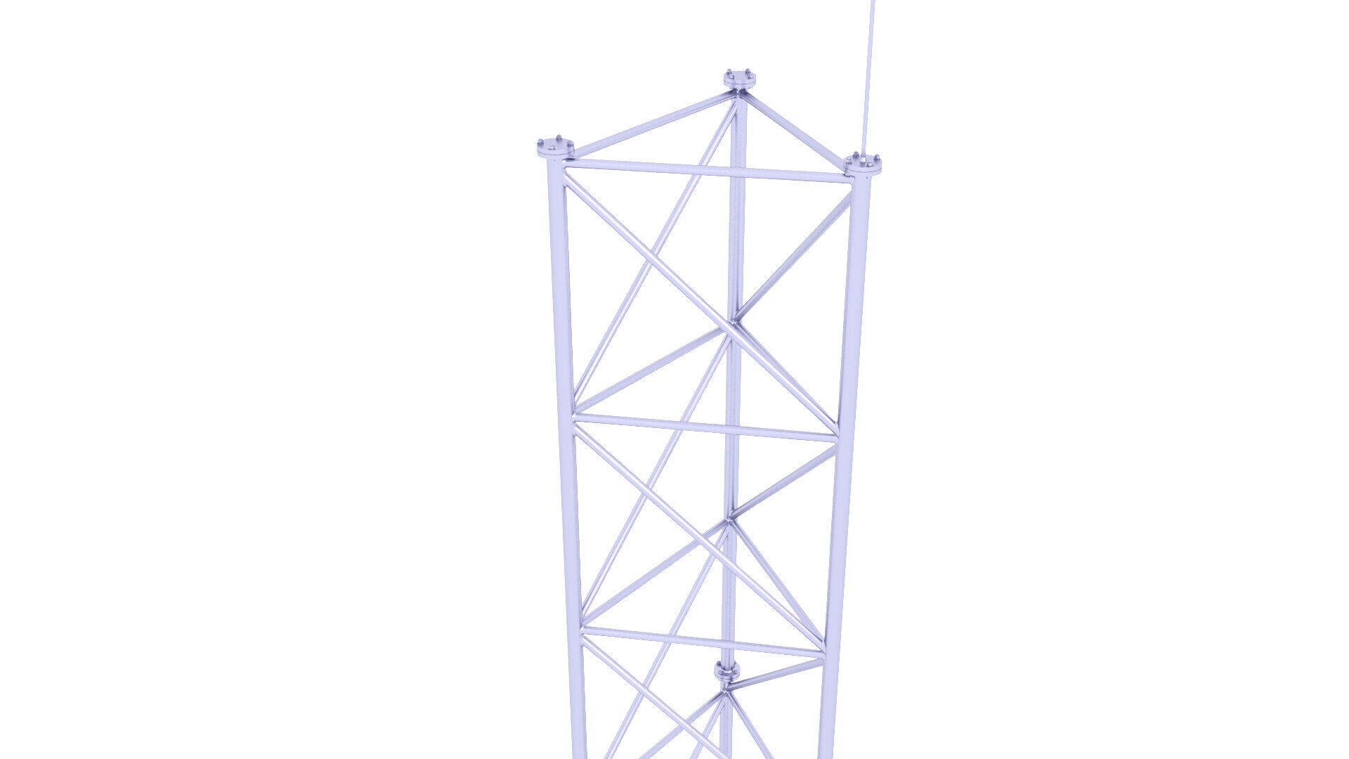 Steel Truss Mast Pole Tower 1 Model - TurboSquid 2257209